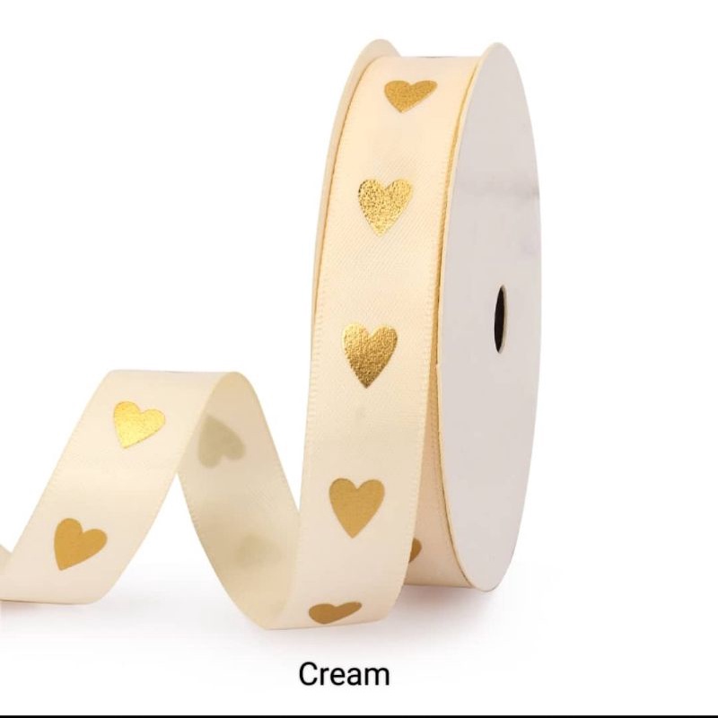 (1M) 1.6cm Heart Shape Satin Ribbon Satin Reben Riben Gift Packaging ...