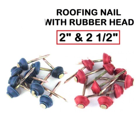 Ready Stock》》ROOFING NAIL WITH RUBBER HEAD / PAKU ZINC / PAKU BUMBUNG（2 ...