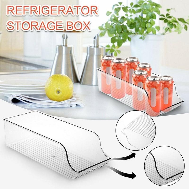 Refrigerator Storage Box Organizer Bins Can Dispenser Beverage Holder ...