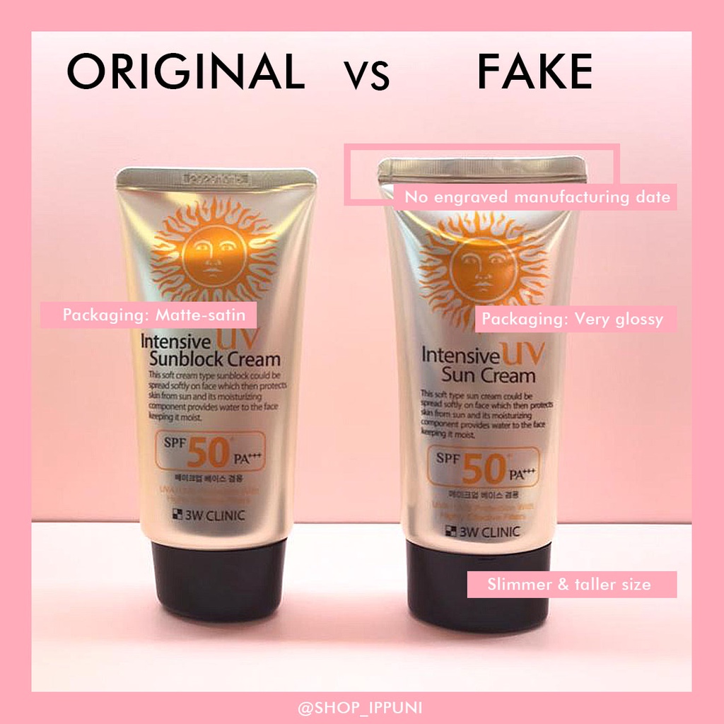 3W CLINIC Intensive UV Sunblock Cream 70ml SPF50 PA