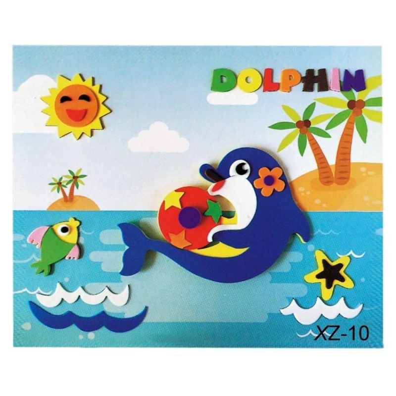 ️Busy Kids ️3D movable EVA sticker puzzle/kid DIY art and craft ...