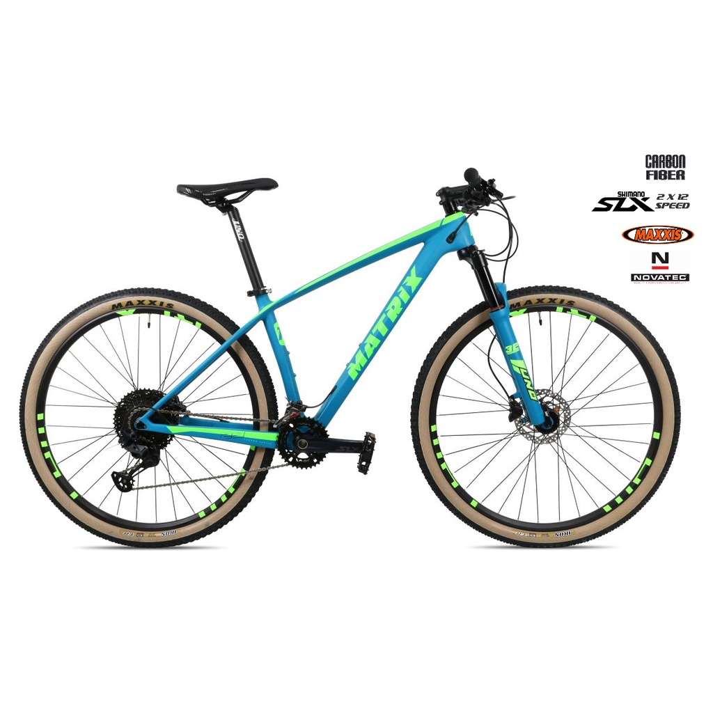 TRS MTB MATRIX CARBON 29" Green 15cm (S) SHIMANO SLX 2x12 Speed - 2991 ...