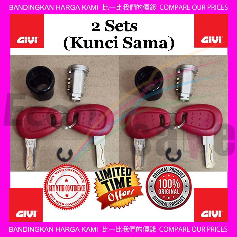 ORIGINAL GIVI BOX KEY LOCK SET #Z1565N KUNCI GIVI BOX E21N E22N E23N 🔥 ...