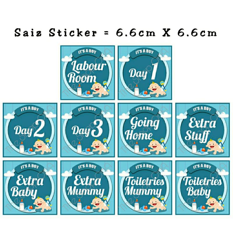 10pcs ziplock + stickers + free Checklist to Hospital Card | Plastik ...