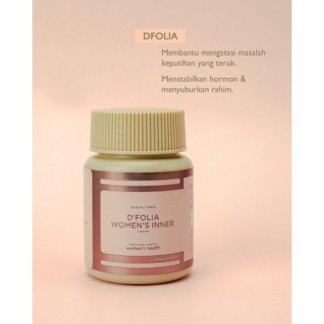 NEW IMAGE! D'FOLIA WOMEN'S INNER CAPSULE SENDAYU TINGGI JAMU KAPSUL ...