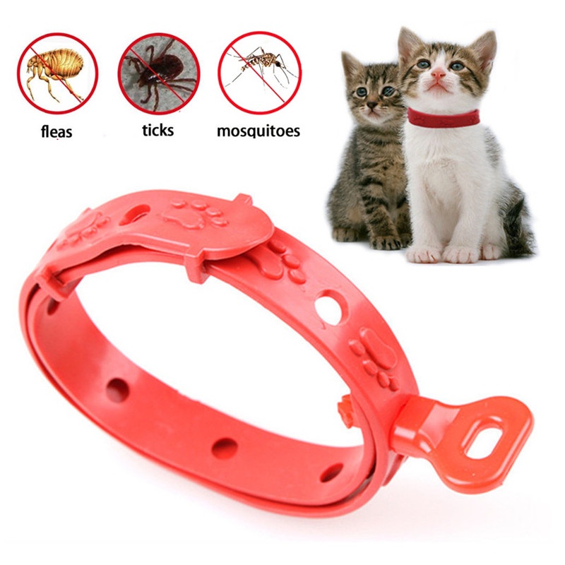 Rubber Dog Cat Pest Control Adjustable Collar Anti Flea Tick Lice Pet ...
