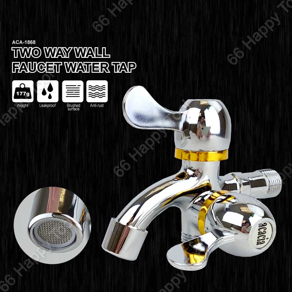 ACACIA Wall Bathroom Faucet Two Way Water Tap ACA-1868 Leakproof Wall ...