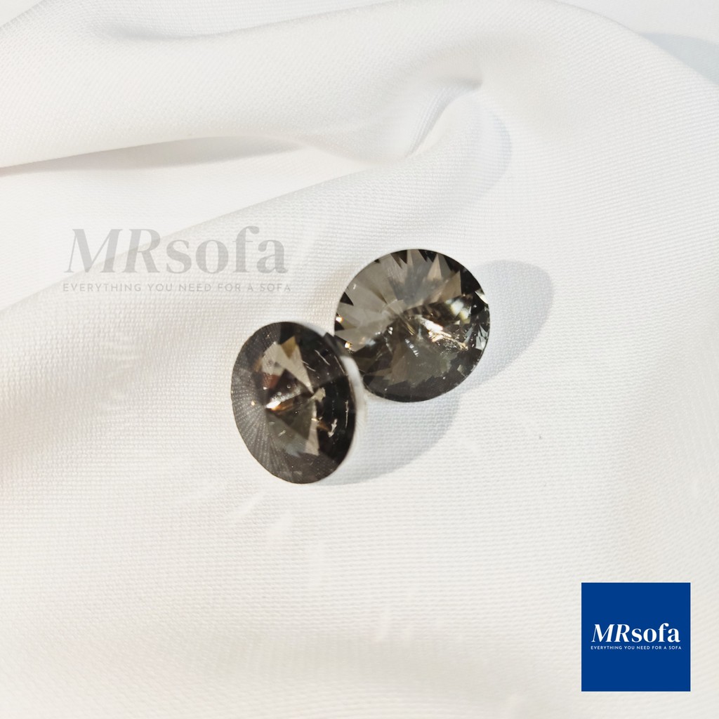 10PCS Black Crystal Glass Diamond Sofa Button/Crystal Rhinestone Sofa ...