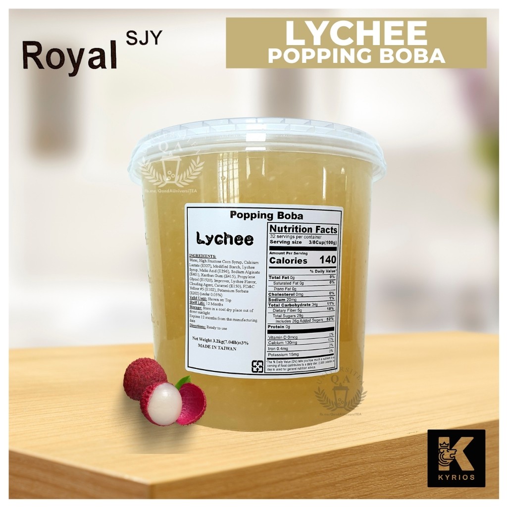 Royal SJY Lychee Popping Boba 3.2kgs | Shopee Malaysia