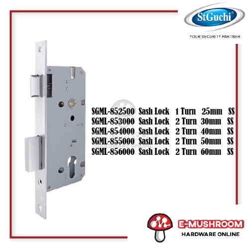 St Guchi Mortise Sash Lock Mortise Lock Safety Lock Home Lock | Shopee ...