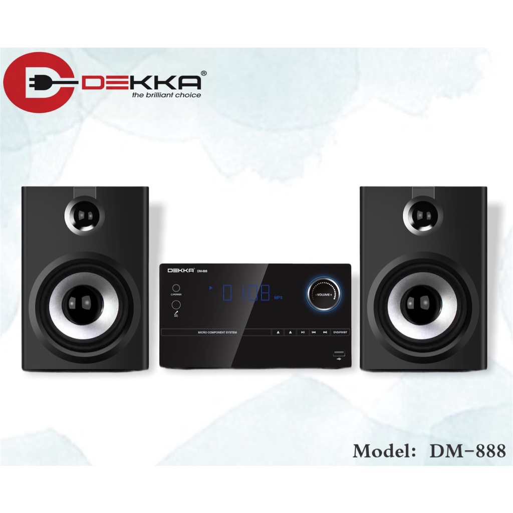 Dekka Hifi System Bluetooth DVD CD Radio USB & Karaoke with Microphone ...