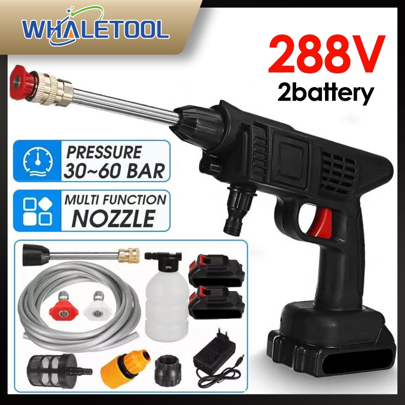 588V Cordless High Pressure Washer Spray Water Gun 30 psi Car Wash ...