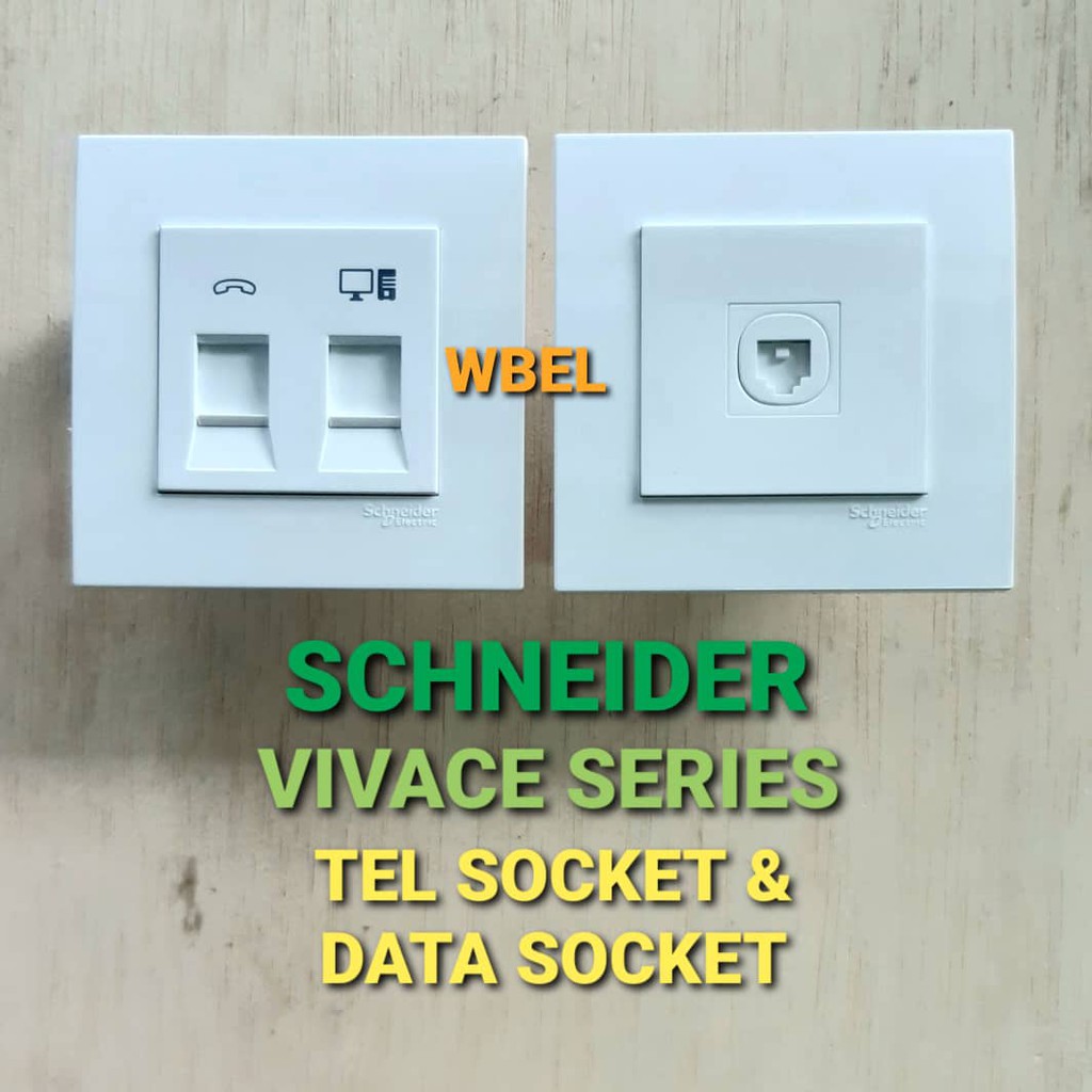 SCHNEIDER VIVACE TELEPHONE SOCKETS AND DATA SOCKETS SERIES | Shopee ...