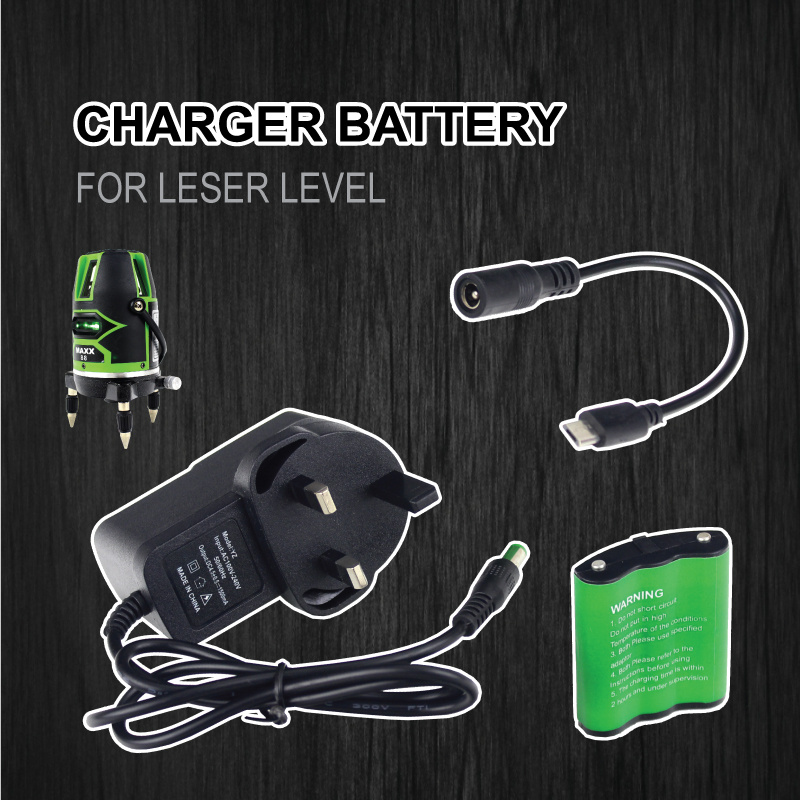 5 Line Laser Level Charger / Battery 2280mAh Rechargeable USB Lithium ...