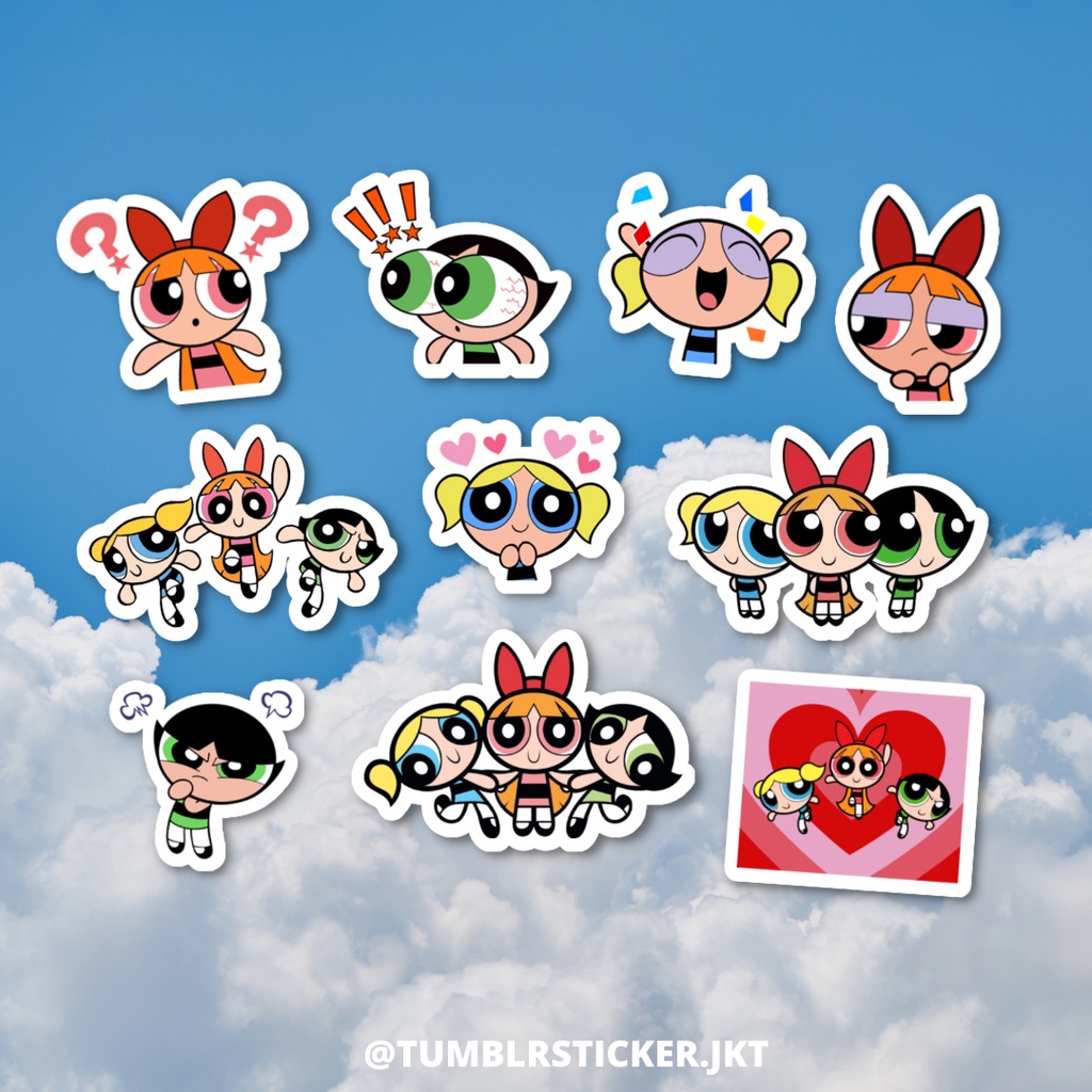 Aesthetic PowerPuffGirl Pack Sticker | Tumblr LAPTOP Sticker ...