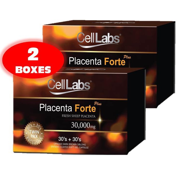 Cell Labs Sheep Placenta Forte Plus 60s+60s | Anti-Aging | Antioxidant ...