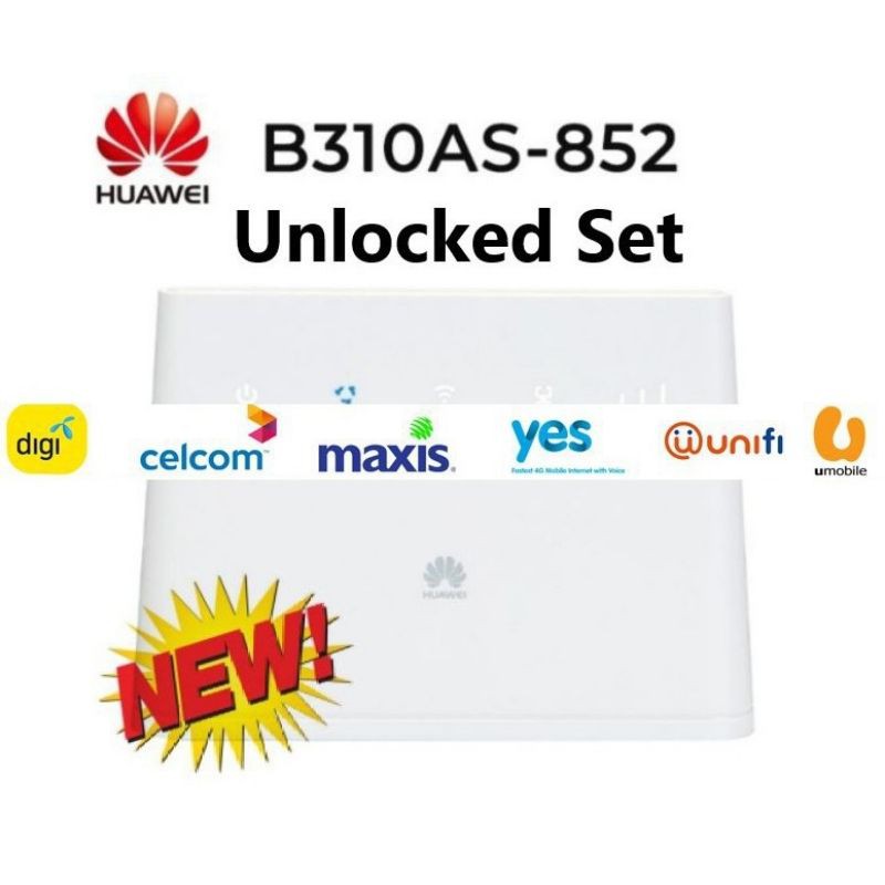 HUAWEI B310 4G ROUTER B310AS-852(MODIFIED-UNLIMITED-HOTSPOT) | Shopee ...