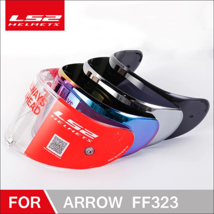 Ls2 Arrow FF323 Helmet Glass Visor Flat Tear Off Pins Ready Race Visor | Shopee Malaysia