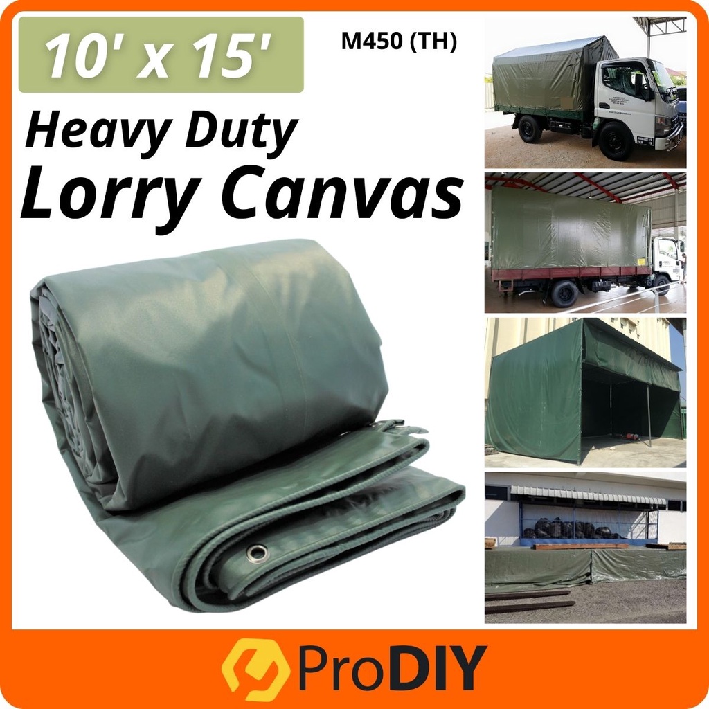 10ft x 15ft BELWAY Heavy Duty Canvas Lorry Canopy Sidewall Extension ...