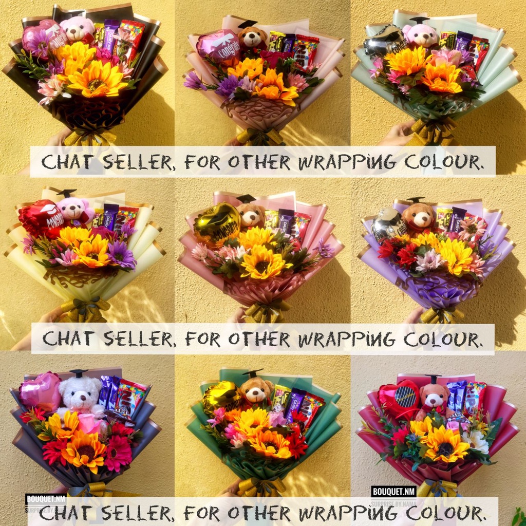 Flower Bouquet Bungax Valentine Birthday happy Mothers day father's day ...