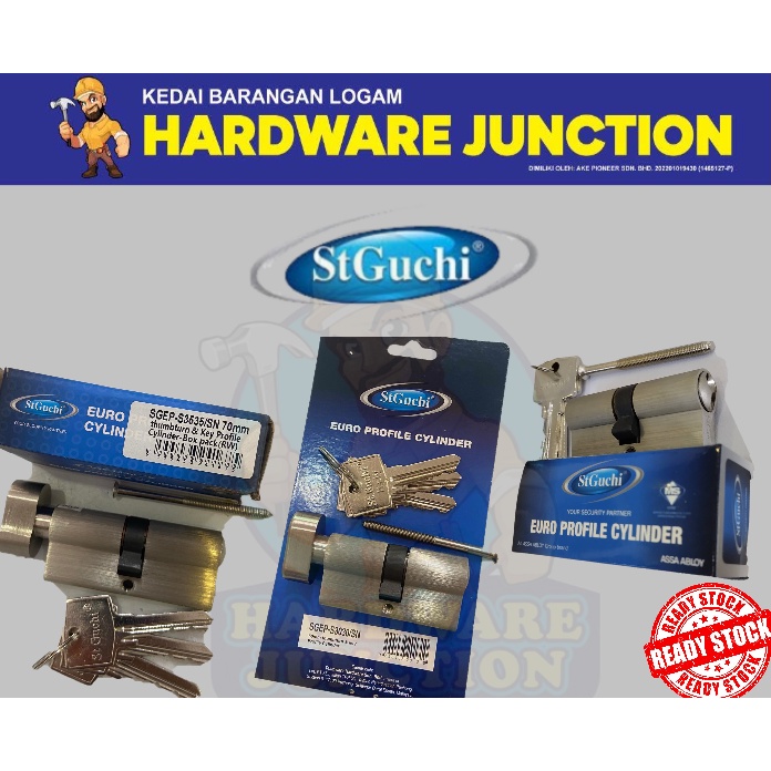 ST GUCHI SINGLE THUMBTURN | DOUBLE KEY CYLINDER LOCK | Shopee Malaysia
