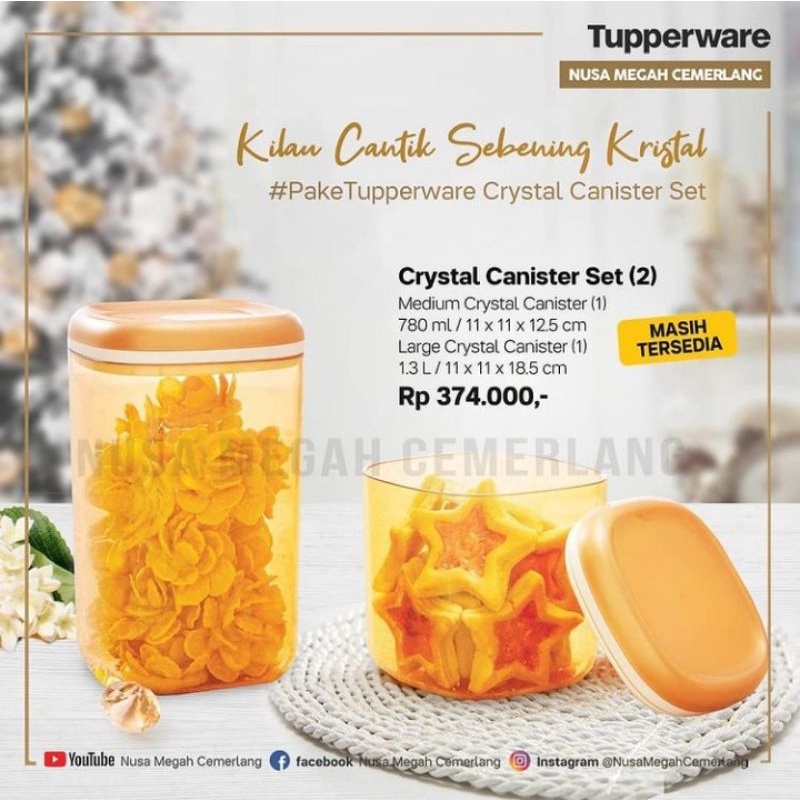 Crystal canister set Of Contents 2 | Shopee Malaysia