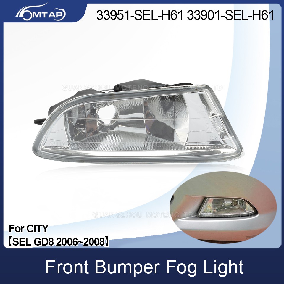 MTAP Front Bumper Fog Light Fog Lamp Foglights For HONDA CITY 2006 2007 ...