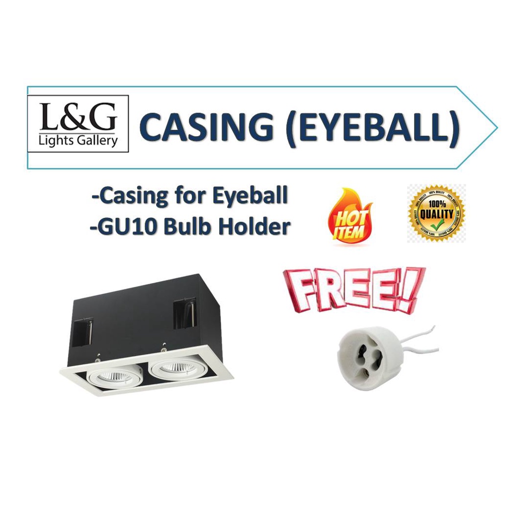 *Lights Gallery*: D16 EYEBALL CASING WITH 2 BULB HOLDER (GU10 LED BULB ...