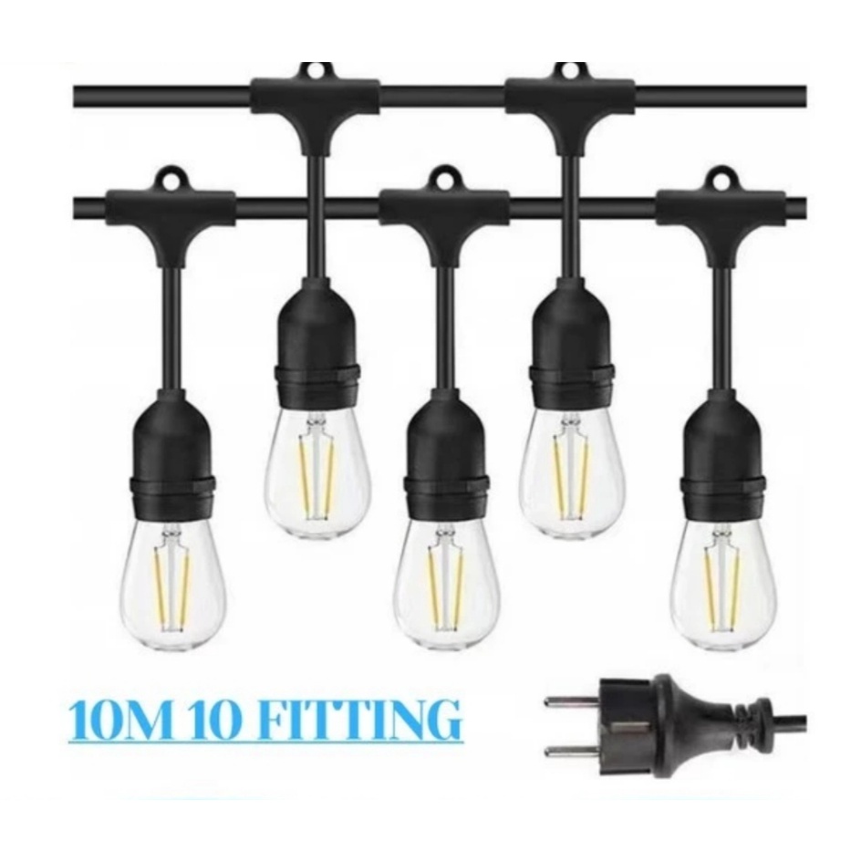 Hanging CAFE LIGHT FITTING CABLE / OUTDOOR DECORATION CABLE 10M ...