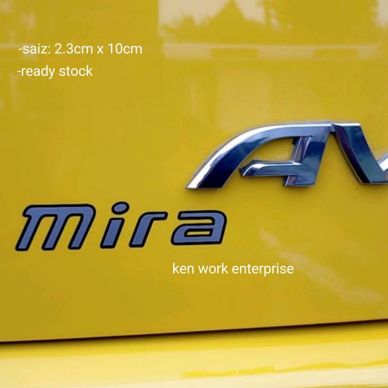 Sticker Mira backside bonnet | Shopee Malaysia
