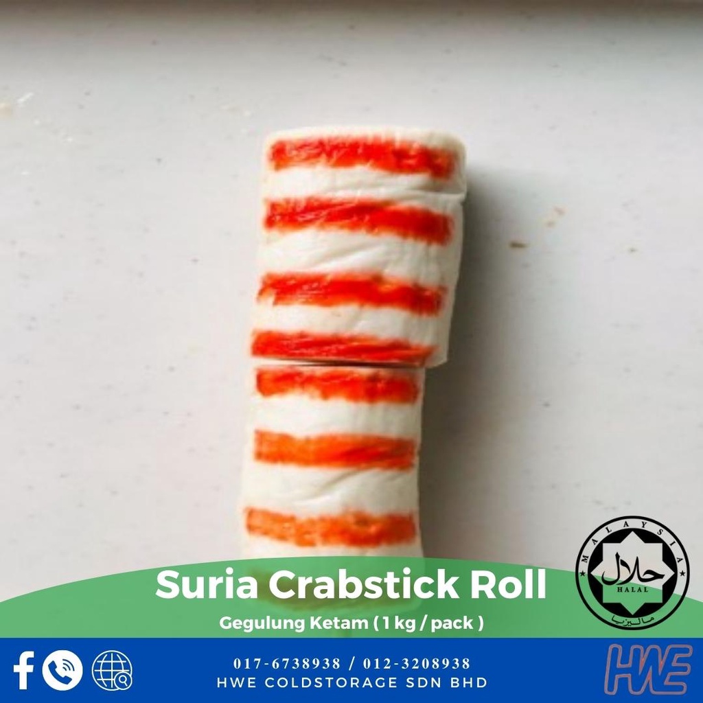Suria Crabstick Roll | Gegulung Ketam | 蟹肉卷 1KG | Shopee Malaysia