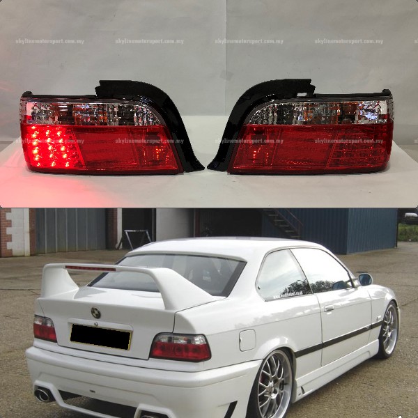 BMW E36 Coupe 2 Door Led Tail Lamp Red Clear 100% Taiwan 1992 1993 1994 ...