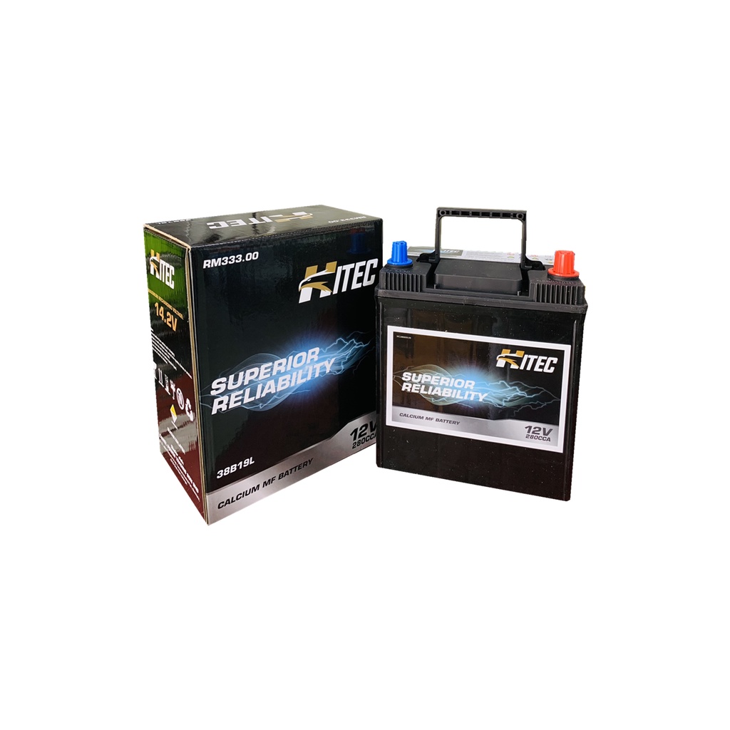 [CAR BATTERY] HITEC BATTERY 38B19L (NS40ZL)MAINTENANCE FREE BATTERY ...