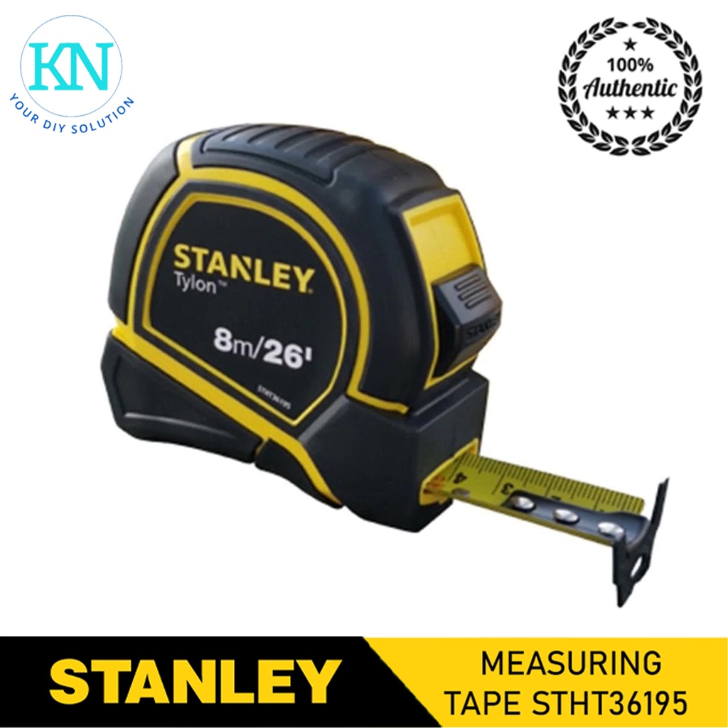 Original STANLEY Tylon™ MEASUREMENT TAPE 8M/26FT Stanley Tylon Tali ...