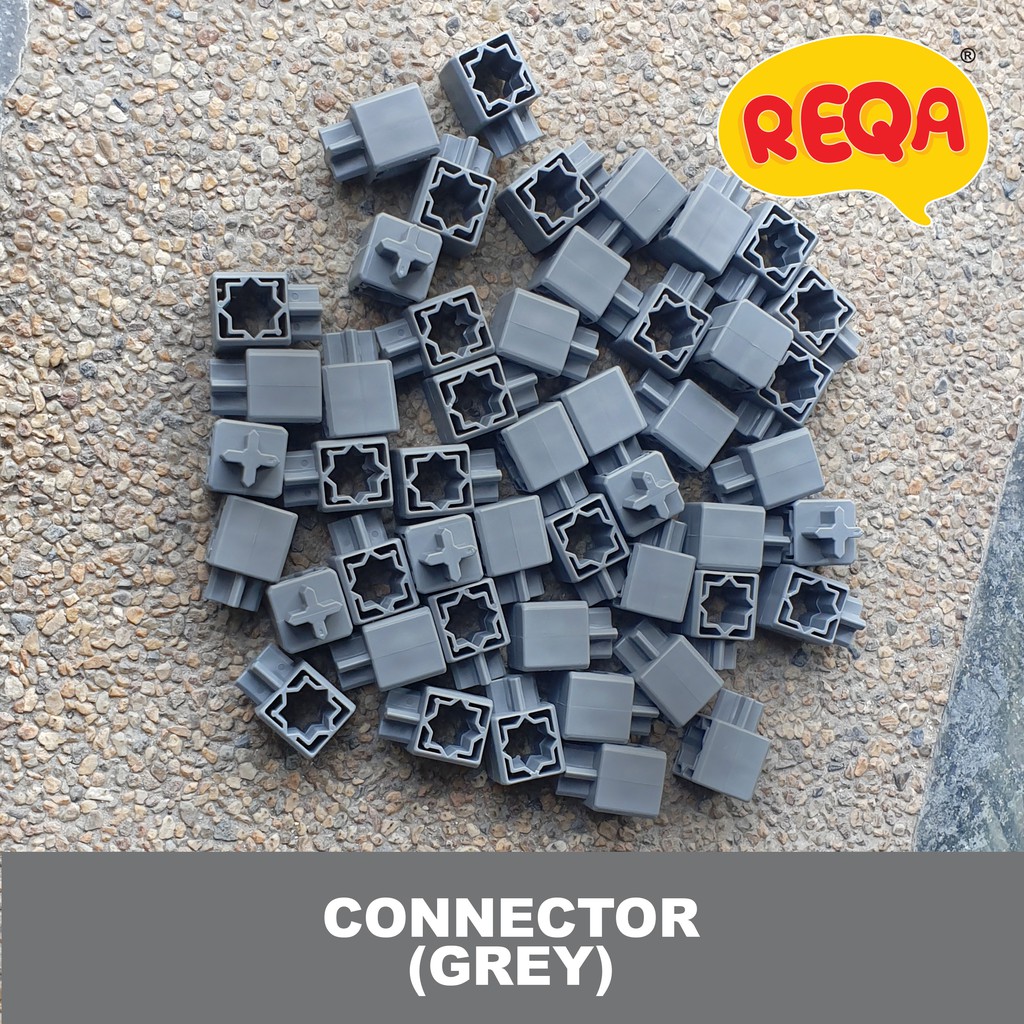 REQA Connector (grey or any available colors) - 50 pcs Building Block ...