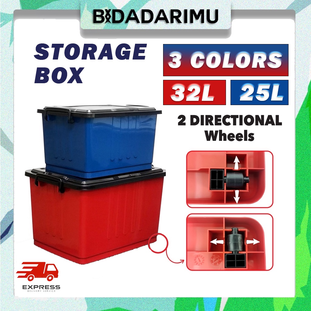 Storage Box With Wheel Container Box Wheel Bekas Simpanan Dengan Roda Kotak Simpanan Plastik ...
