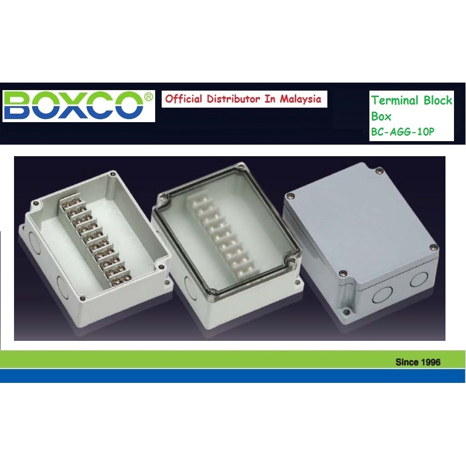BOXCO KOREA BC-AGG-10P Terminal Block Box/Junction Box (Grey)(Opaque ...