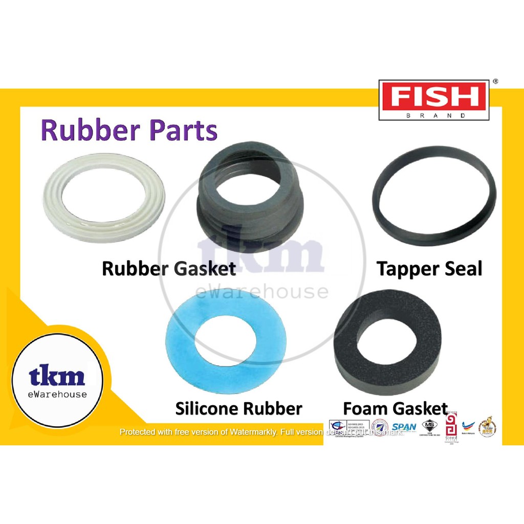 FISH BRAND RUBBER INLET VALVE GASKET TAPPPER RUBBER SEAL SILICONE ...