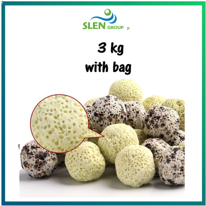 SLEN 3 KG Aquarium Porous Ball Biochemical Filter Media Nitrifying ...