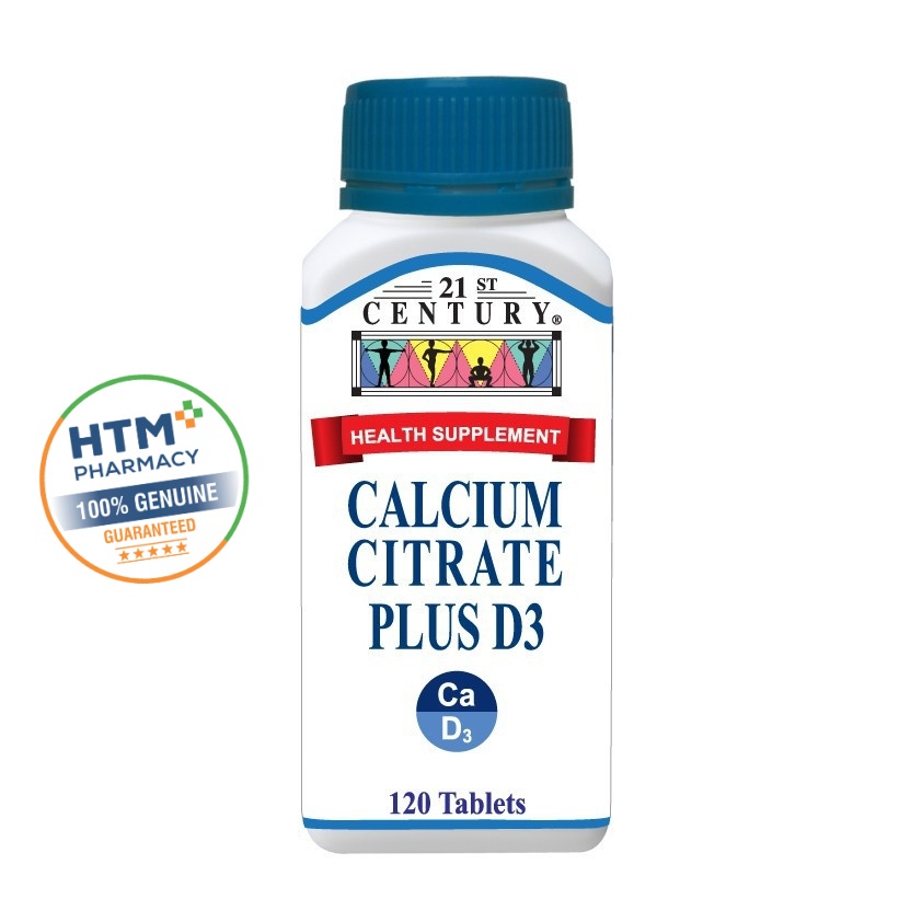 21st Century Calcium Citrate Plus D3 120'S | Shopee Malaysia