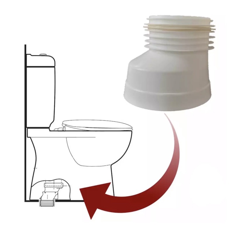 Ready Stock ~ WC Straight Connector 100mm(4”);4” x 1” Offset Connector ...