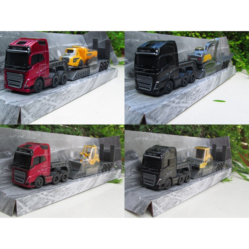 Maisto Volvo Trailer Truck With Volvo Excavator / Volvo Dump Truck Mini ...