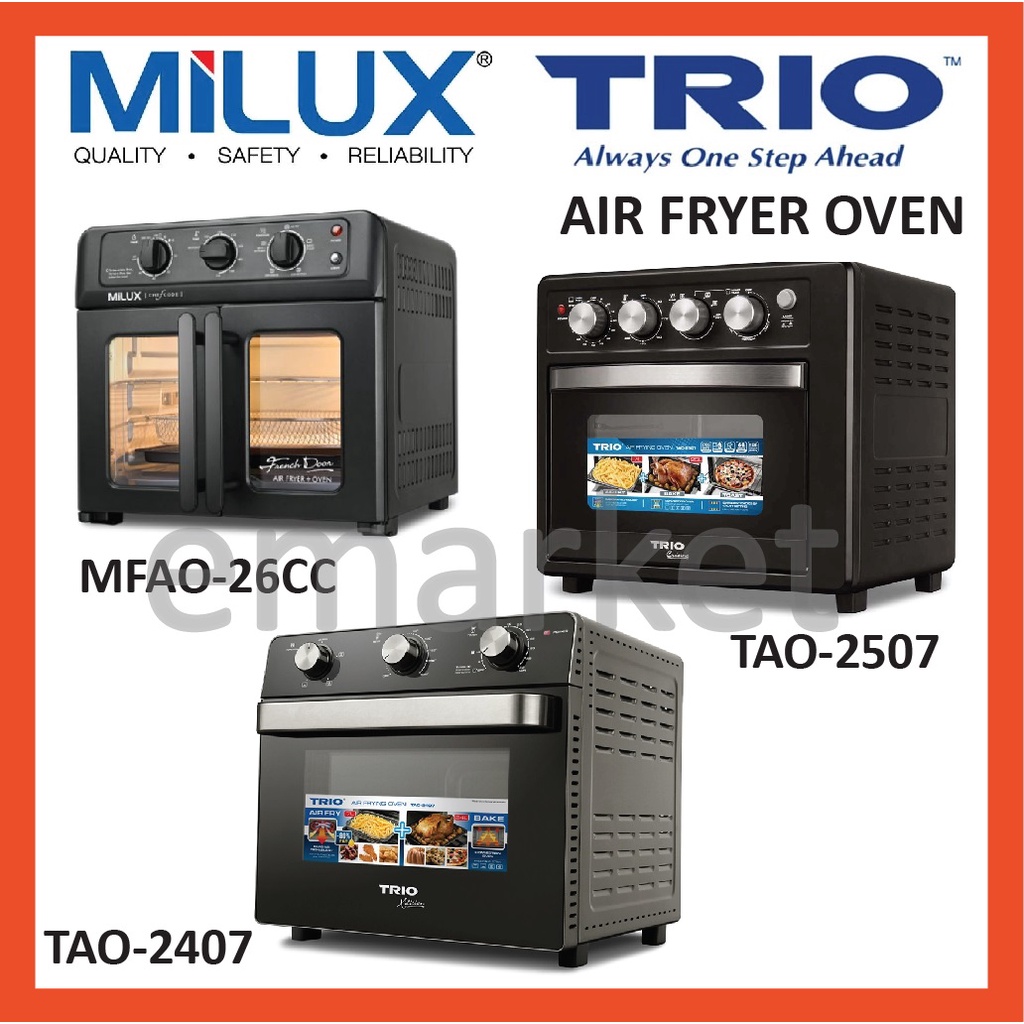 MILUX TRIO Air Fryer Oven Series MFAO-26CC/TAO-2407/TAO-2407 | Shopee Malaysia