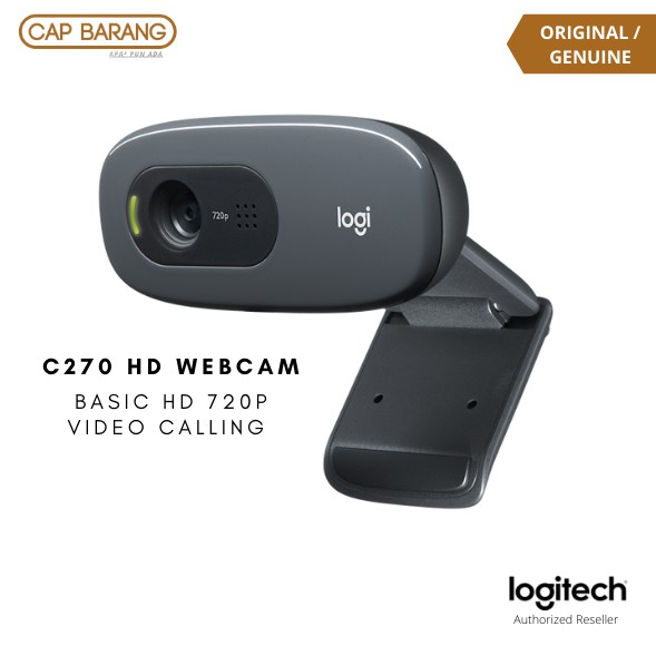 Logitech C270 HD Webcam 720P with Built-In Microphone Original Video ...