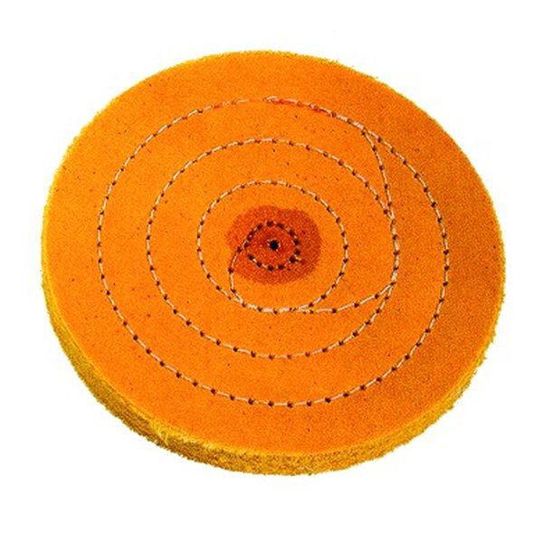 4'' (10cm) 50 Ply Yellow Hard Disk Shape Stitched Polishing Buff Wheel ...