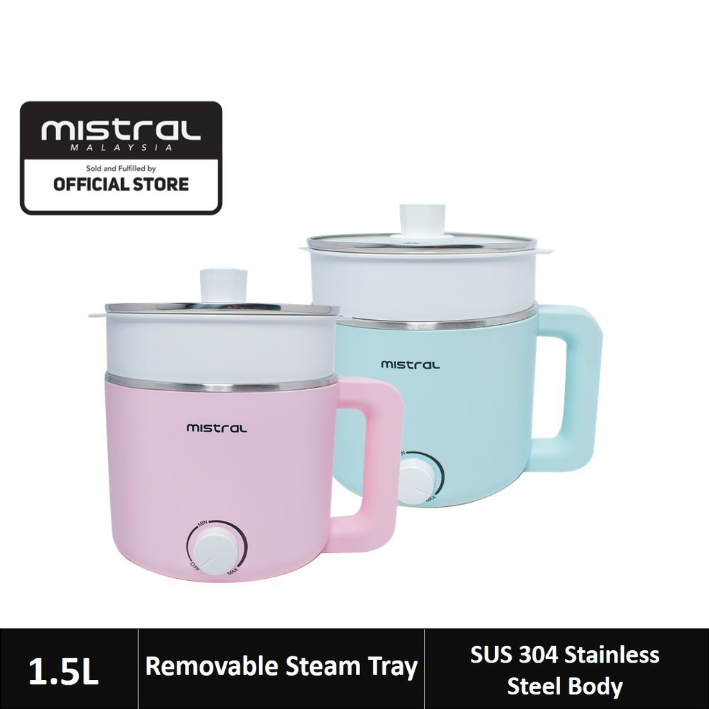 Mistral Electric Cooker Multipot with Steam Tray (1.5L) MEC3015 ...