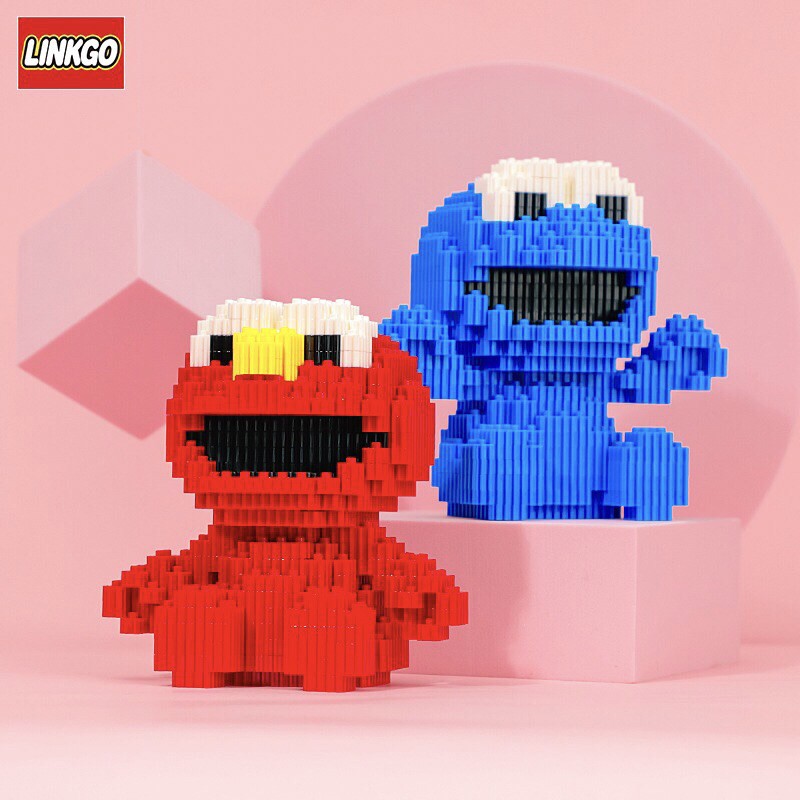 Lego Kaws Elmo Blue + Red Seat There Are 2 Types. | Shopee Malaysia