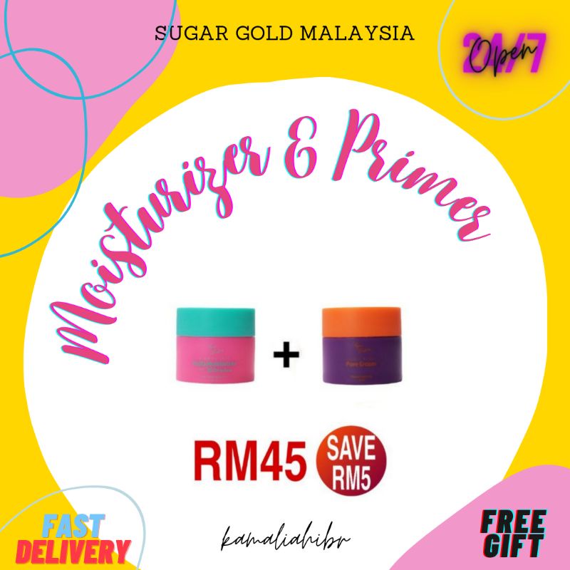 🔥 SUGAR GOLD 💯 READY STOCK MOISTURIZER / PRIMER 10G | Shopee Malaysia