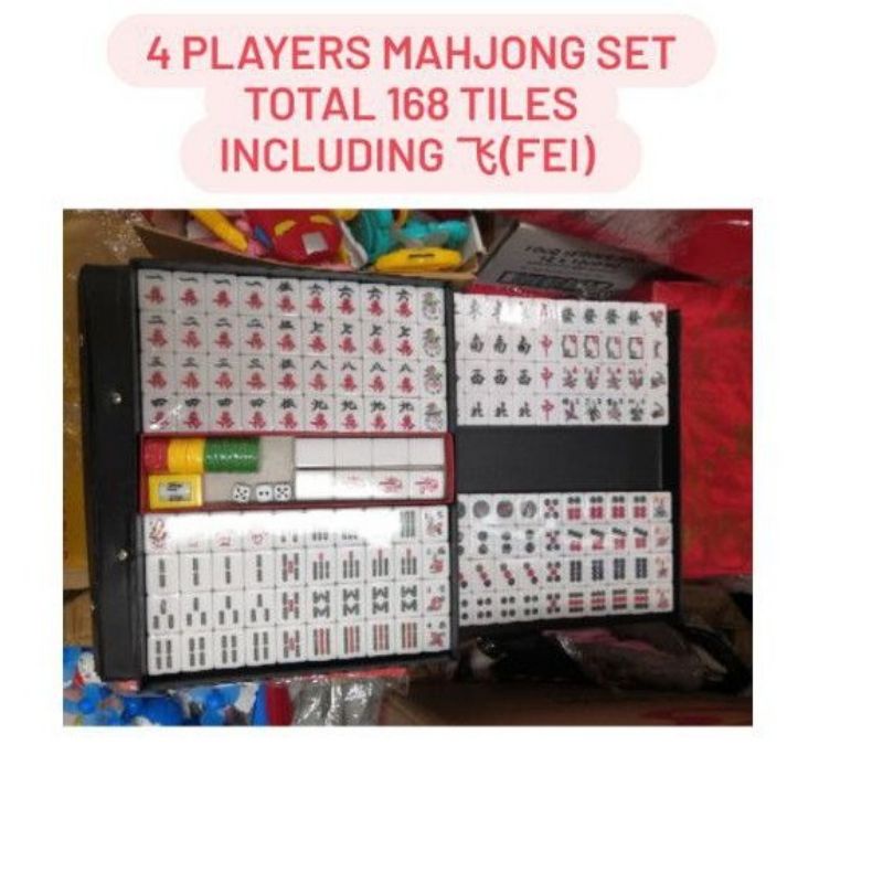 READY STOK 4 Players Mahjong Traditional Chinese Tile Game 4人麻将 ...