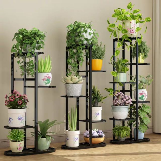 [READY STOCK] Wrought Iron Flower Stand Shelf Living Room Perabut Steel ...